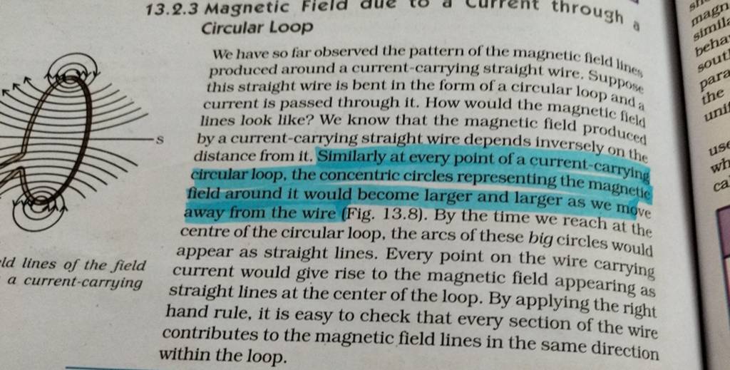13.2.3 Magnetic Field due to a current through Circular Loop We have so f..