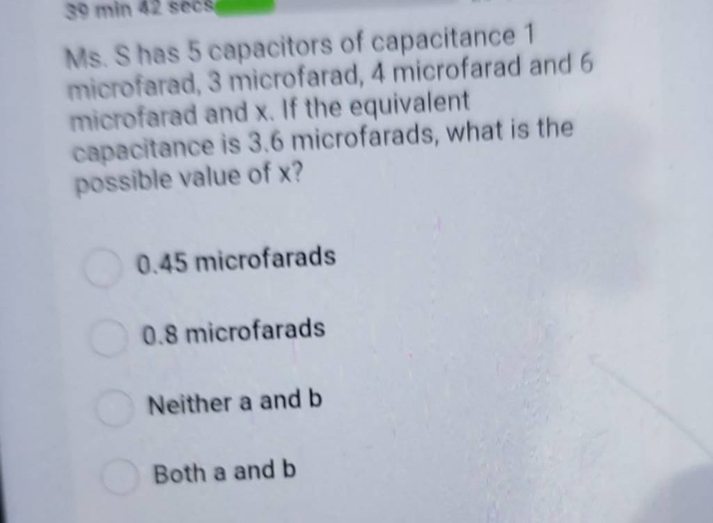 Ms S Has 5 Capacitors Of Capacitance 1 Microfarad 3 Microfarad 4 Micro