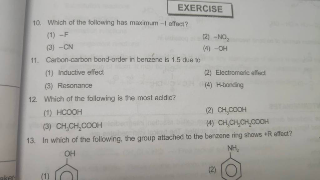 Carbon-carbon bond-order in benzene is 1.5 due to | Filo Carbon-carbon bond-order in benzene is 1.5 due to | Filo