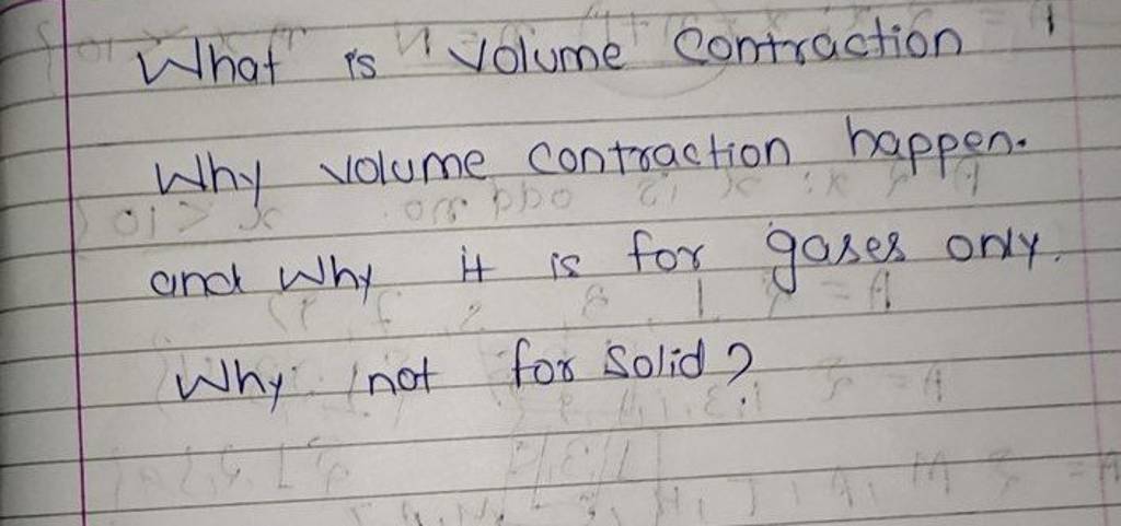 What is volume contraction Why volume contraction happen. and why it is f..