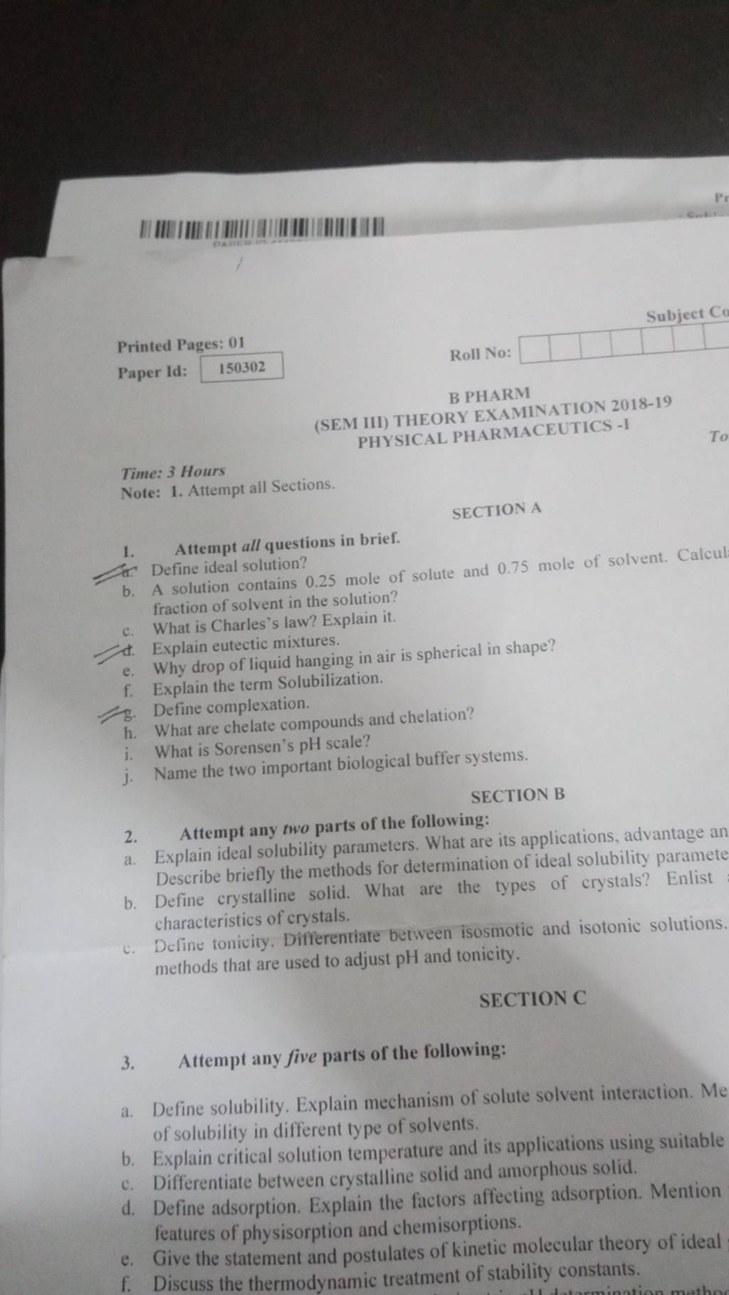 SECTION C 3. Attempt any five parts of the following: | Filo