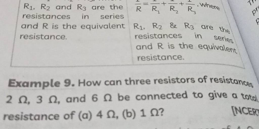 R1 ,R2 and R3 are the R2 =R1 2˙ +R2 2 +R3 1 , where resistances in seri..