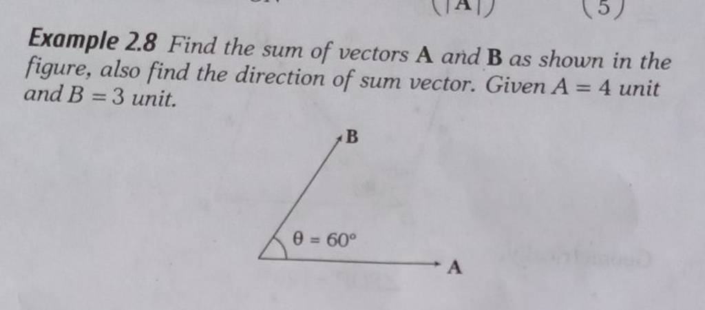 Example 2 8 Find The Sum Of Vectors A And B As Shown In The Figure Also