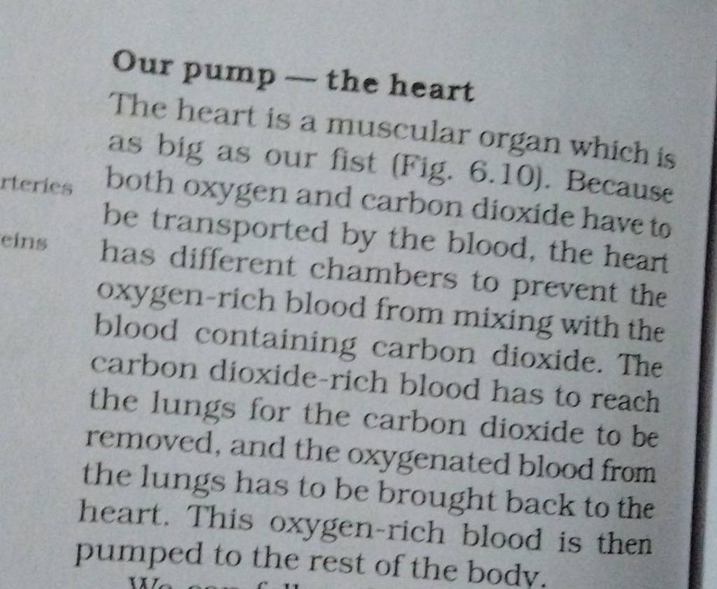 Our pump - the heart The heart is a muscular organ which is as big as our..