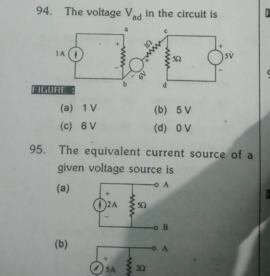 The Equivalent Current Source Of A Given Voltage Source Is Filo