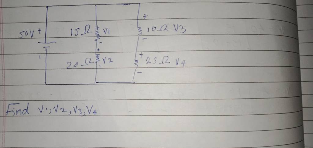 Find V1 ,v2 ,v3 ,V4 | Filo Find V1 ,v2 ,v3 ,V4 | Filo