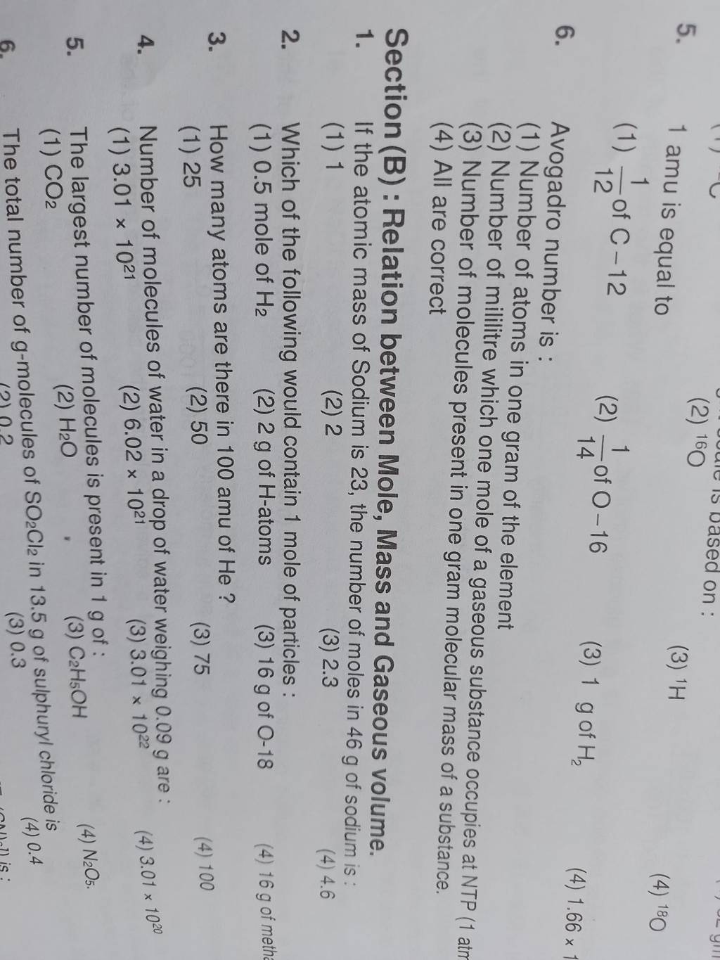 How many atoms are there in 100 amu of He? | Filo
