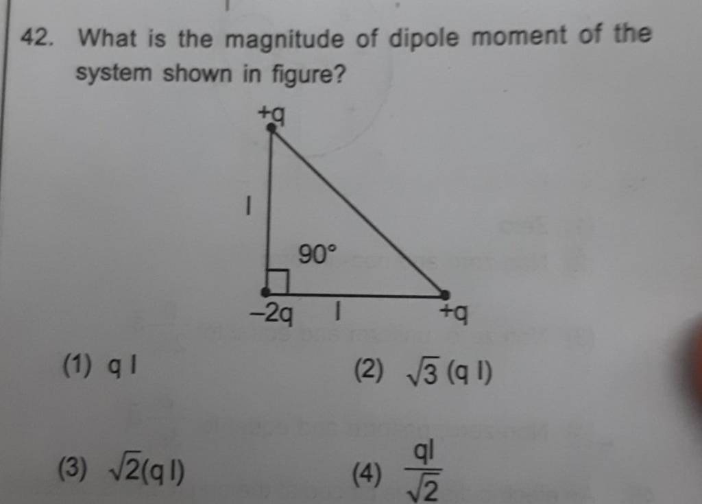 What Is The Magnitude Of Dipole Moment Of The System Shown In Figure