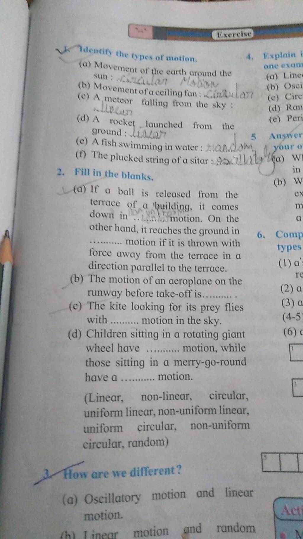 Linear Non Linear Circular Uniform Linear Non Uniform Linear Unifor