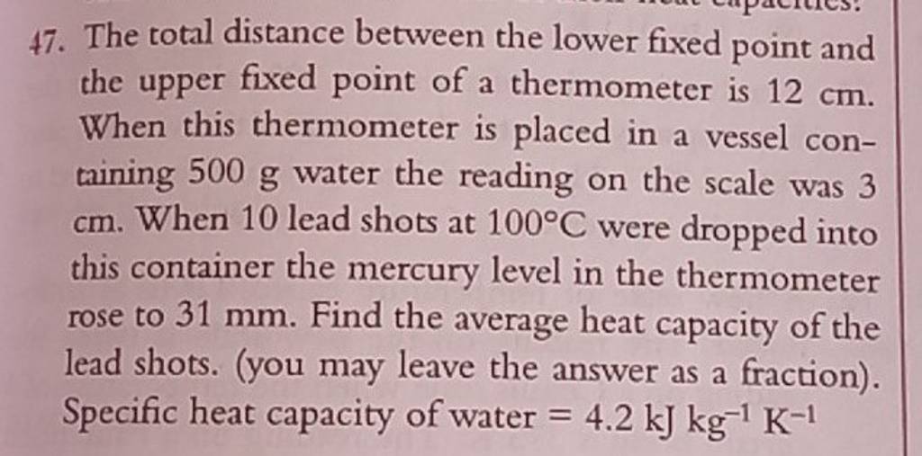 47. The total distance between the lower fixed point and the upper fixed