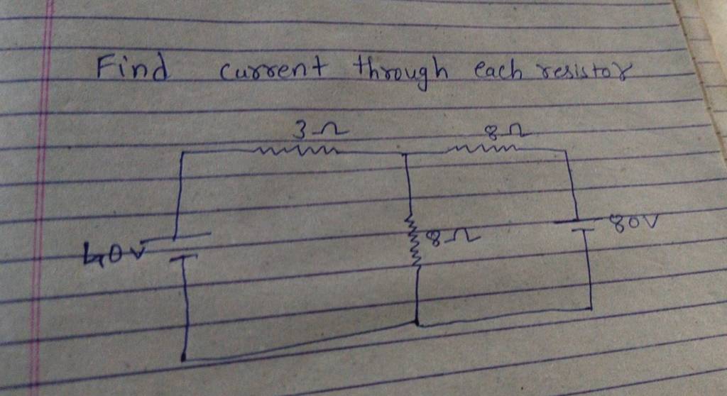 Find Current Through Each Resistor Filo