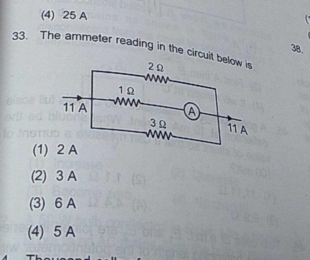 The Ammeter Reading In The Circuit Below Is Filo