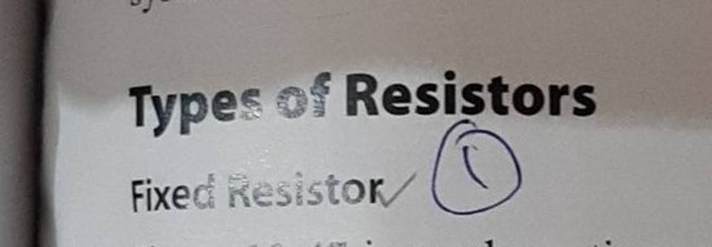 Types Resistors Fixed resistor | Filo