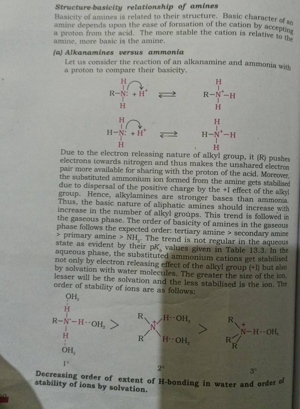 Structure Basicity Relationship Of Amines Basicity Of Amines Is Related T