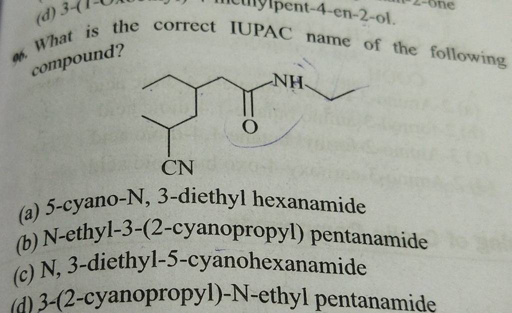 What is the correct IUPAC name of the following | Filo