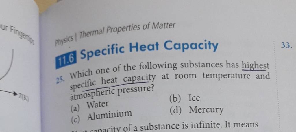 physics | Thermal Properties of Matter 11. 6 Specific Heat Capacity 25. W.. physics | Thermal Properties of Matter 11. 6 Specific Heat Capacity 25. W..