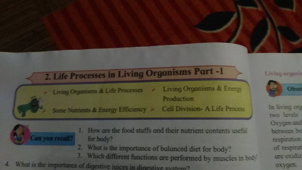 (. Living Organisms \& Life Processes ﹎. Living Organisms \& Energy Produ..