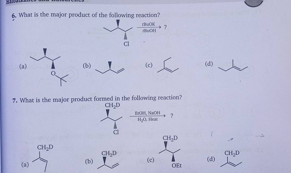 What is the major product formed in the following reaction? | Filo