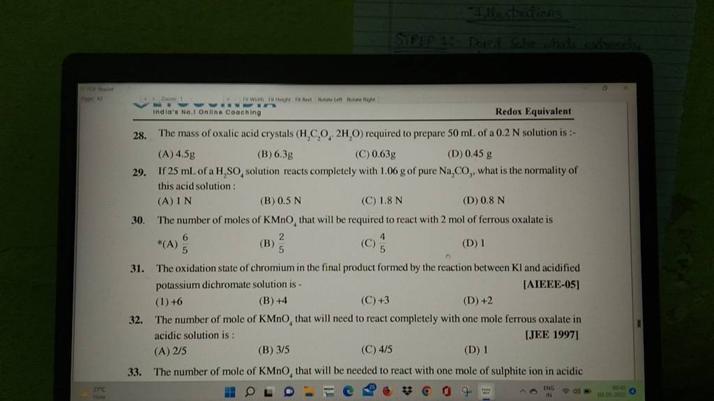 The Oxidation State Of Chromium In The Final Product Formed By The Reacti