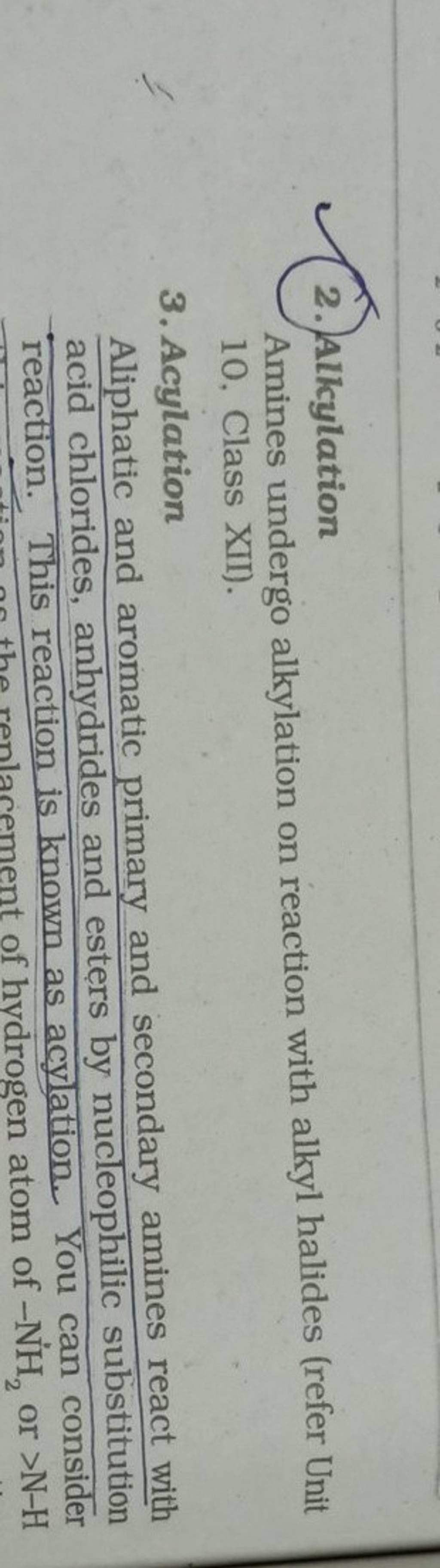 2. Alkylation Amines undergo alkylation on reaction with alkyl halides (r..