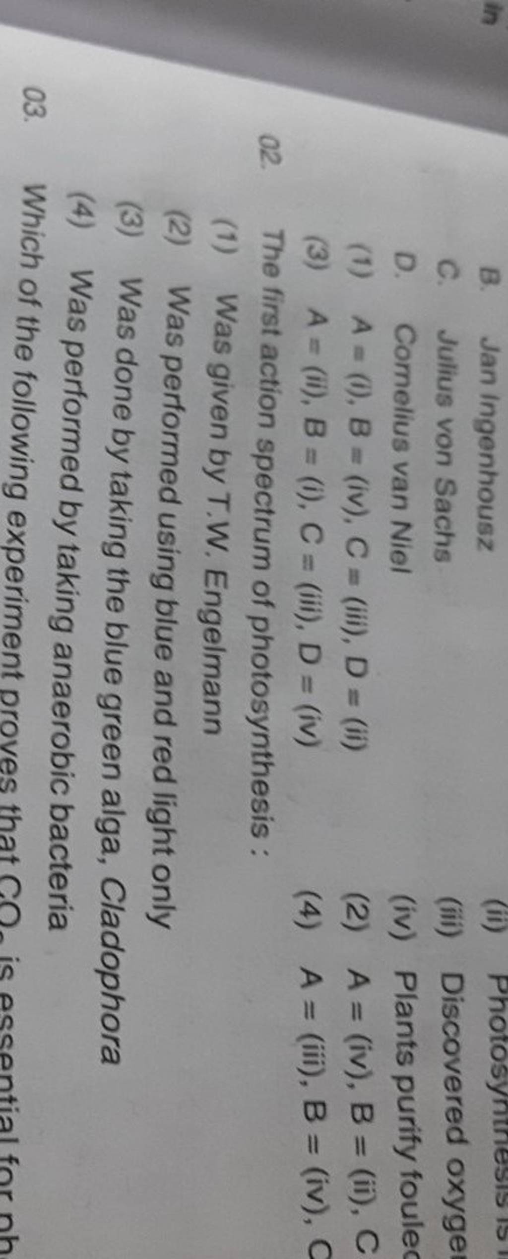The first action spectrum of photosynthesis : | Filo