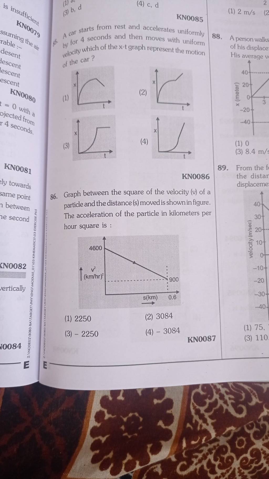 A Car Starts From Rest And Accelerates Uniformly By For 4 Seconds And The