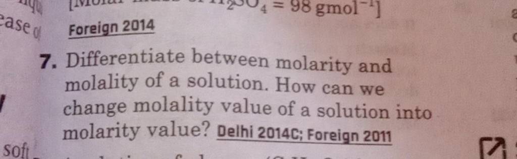 7 Differentiate Between Molarity And Molality Of A Solution How Can We