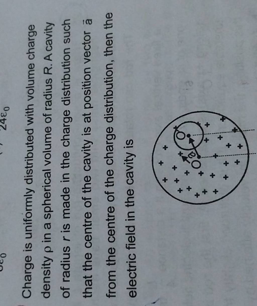 Charge is uniformly distributed with volume charge density ρ in a spheric..