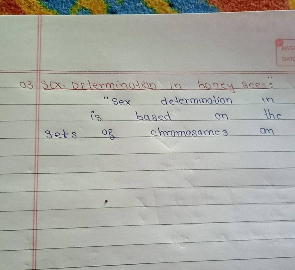 03 Sex Determination In Honey Bees Sex Determination In Is Based On The 0119