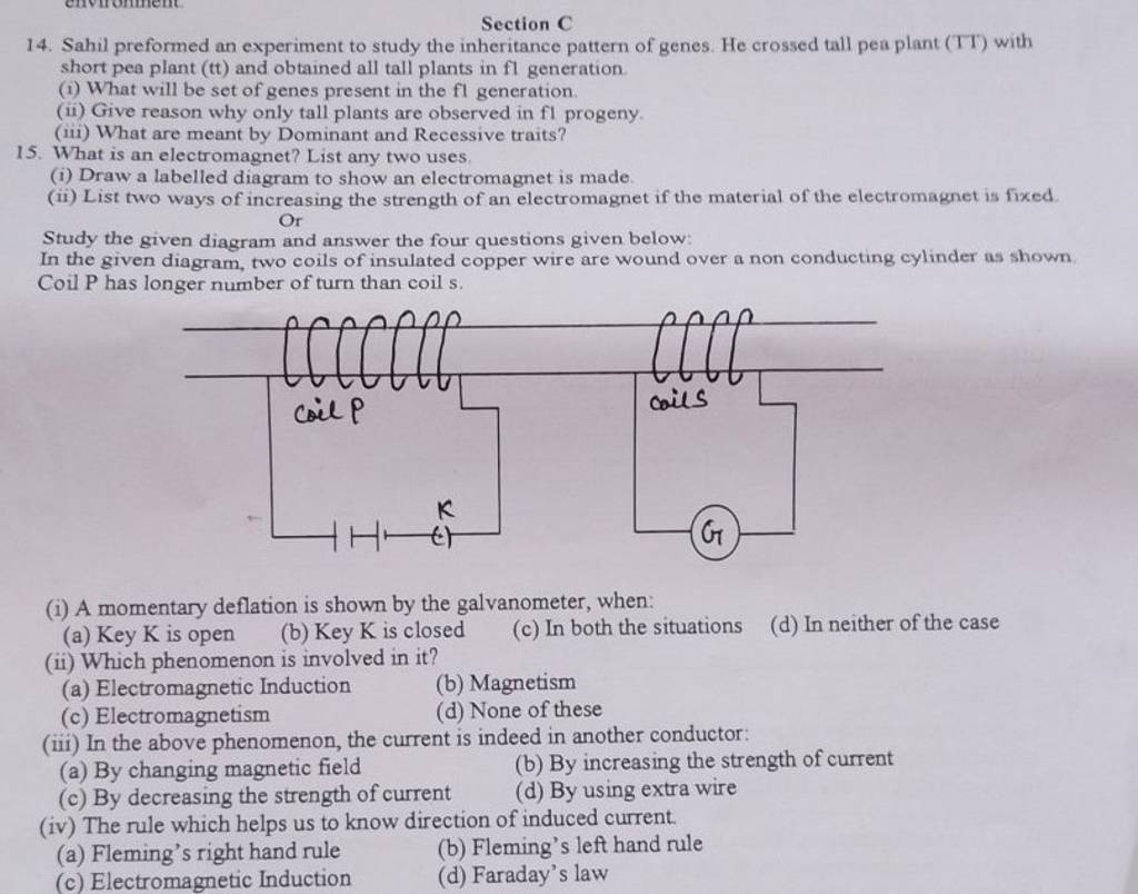 The rule which helps us to know direction of induced current. | Filo