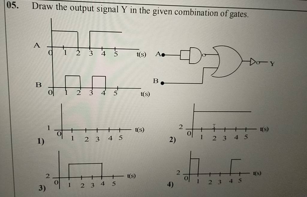 Draw The Output Signal Y In The Given Combination Of Gates Filo 9481