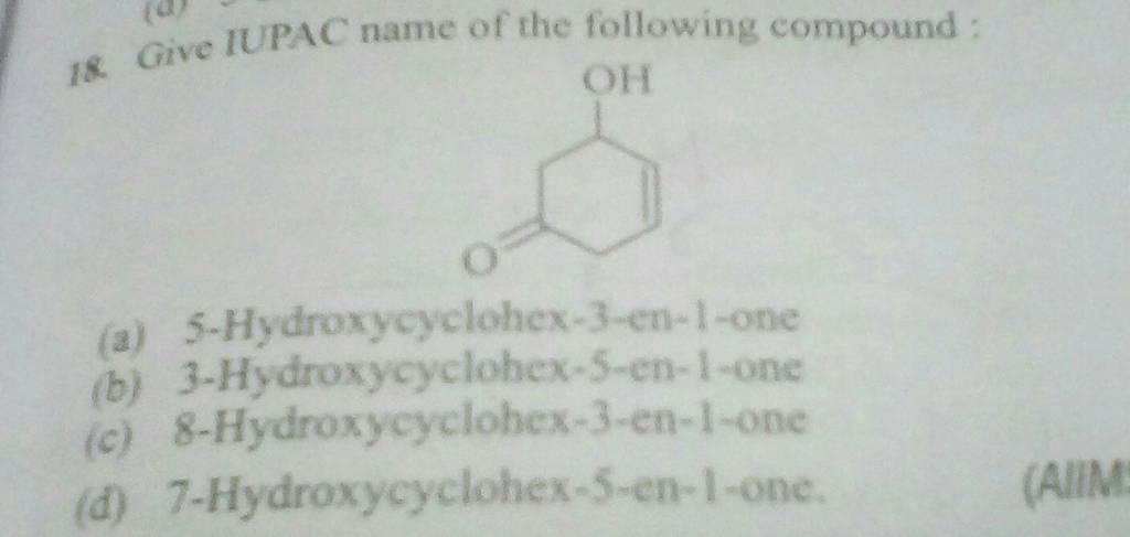Give IUPAC name of the following compound: | Filo Give IUPAC name of the following compound: | Filo