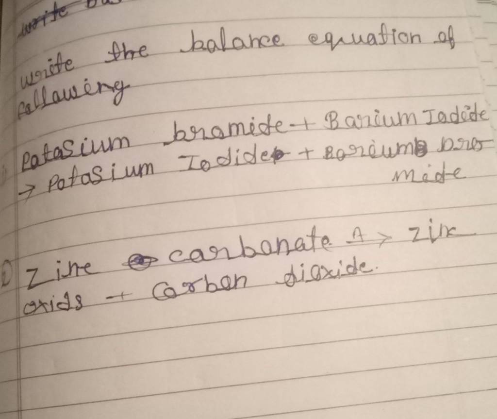 wite the balahce equation of collauitry patasium beramide + Barium Iedide.. wite the balahce equation of collauitry patasium beramide + Barium Iedide..