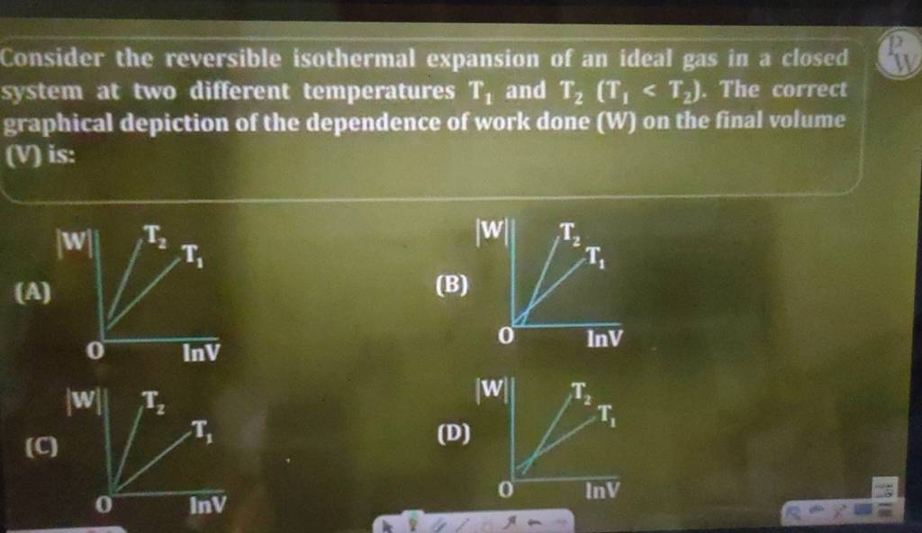 Consider the reversible isothermal expansion of an ideal gas in a closed
