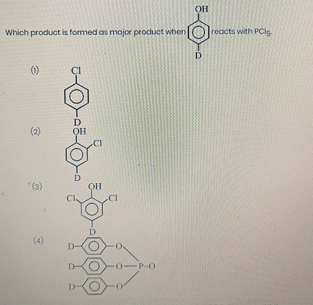 Which product is formed as major product when | Filo