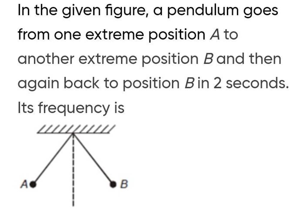 In the given figure, a pendulum goes from one extreme position A to anoth..