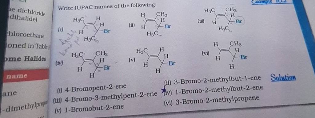 Write IUPAC names of the following: te dichloride | Filo