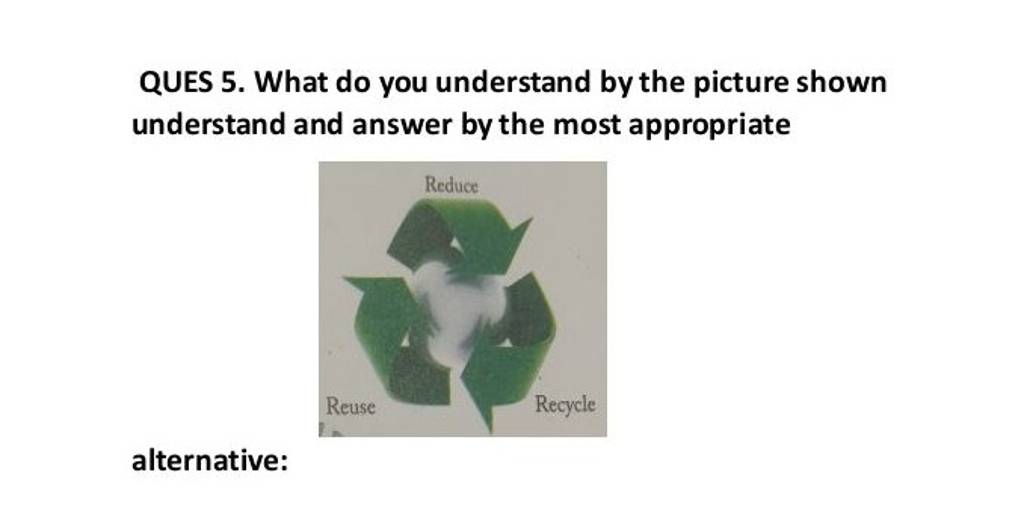 QUES 5. What do you understand by the picture shown understand and answer..