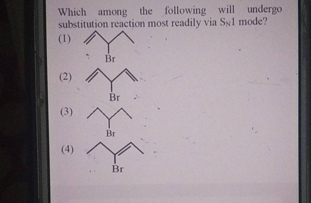 Which among the following will undergo substitution reaction most readily..