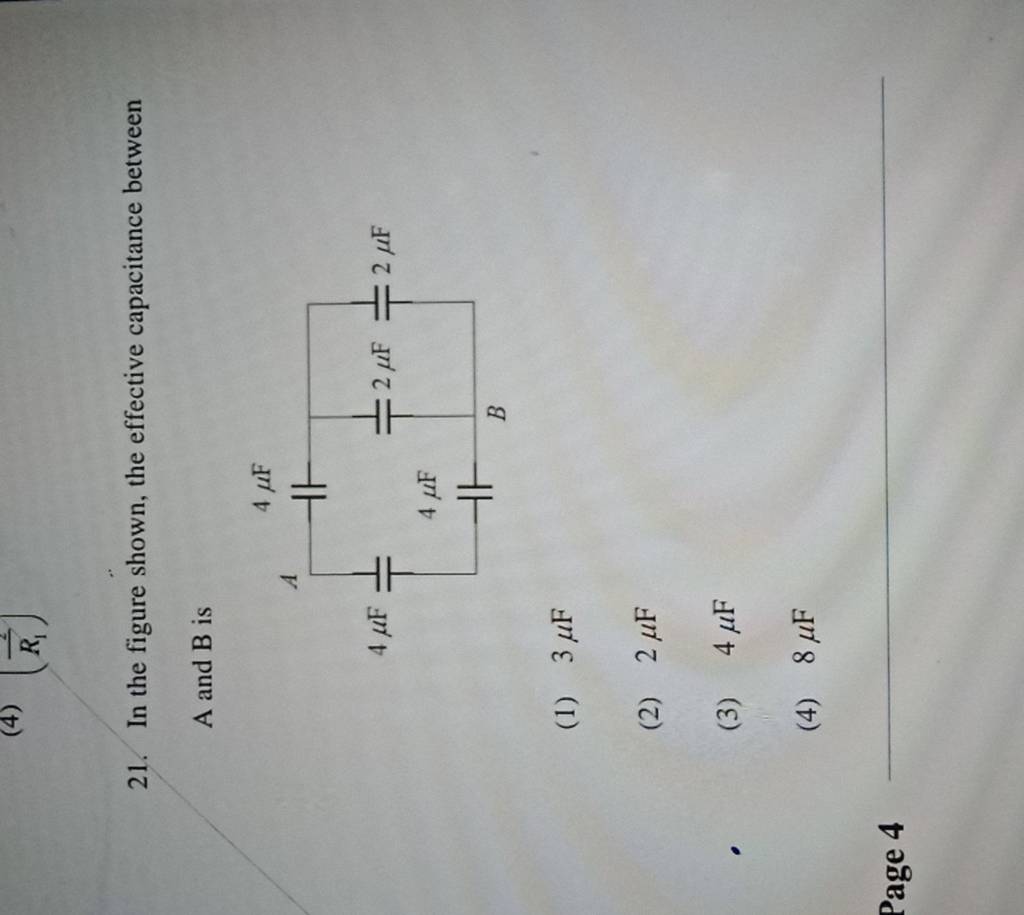 In The Figure Shown The Effective Capacitance Between A And B Is Filo