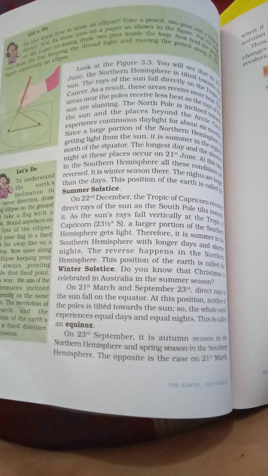 Let s do A. pe to draw an ellipse? Take a pencil. two pins as sow for th..