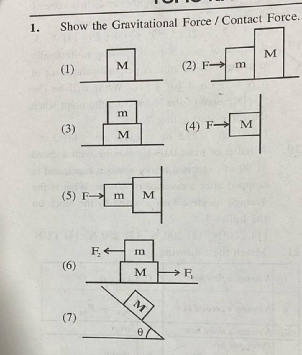 Show the Gravitational Force / Contact Force. | Filo