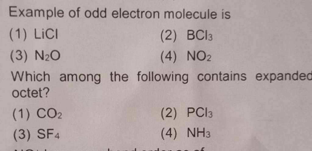 Example Of Odd Electron Molecule Is Filo