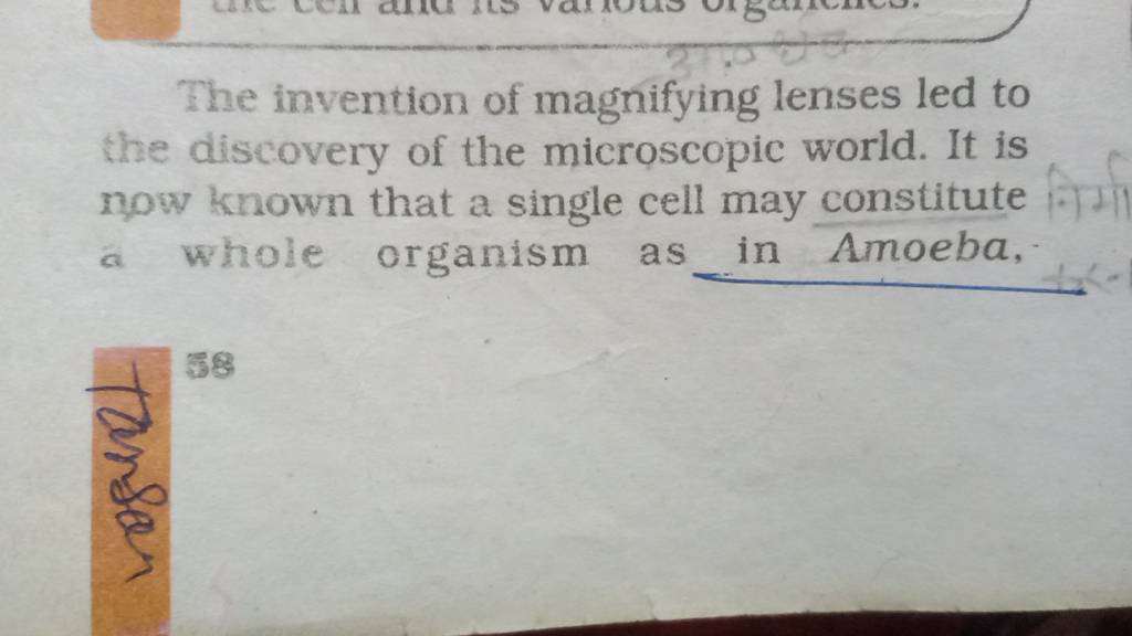 The invention of magnifying lenses led to the discovery of the microscopi..