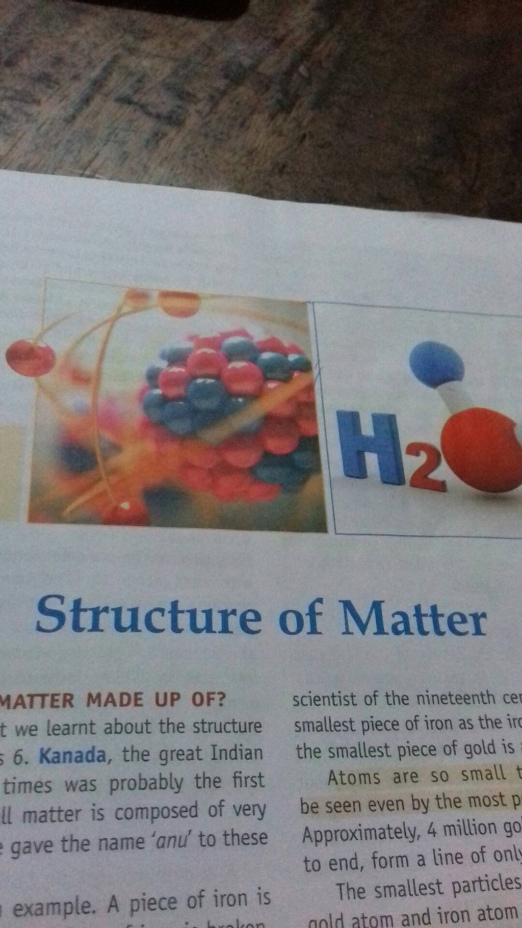 Structure of Matter MATTER MADE UP OF? scientist of the nineteenth cer t
