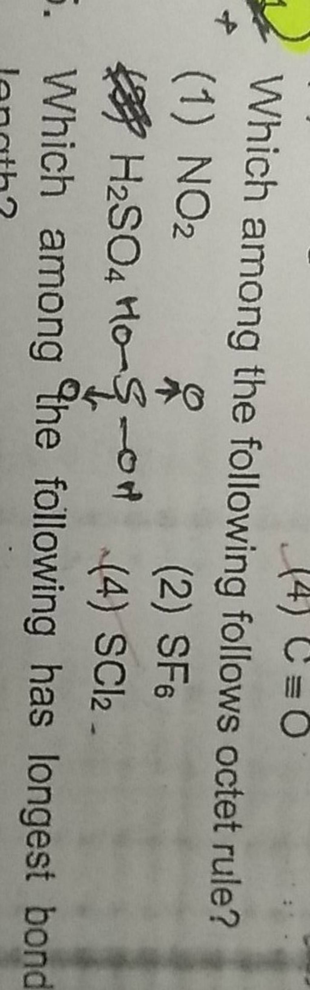 Which among the following follows octet rule? | Filo