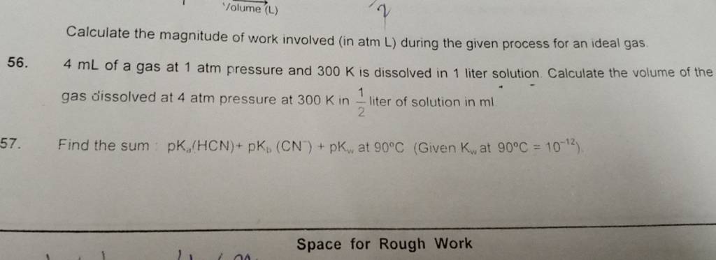 Calculate The Magnitude Of Work Involved In Atm L During The Given Pro
