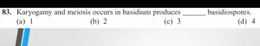 Karyogamy and meiosis occurs in basidium produces basidiospores. | Filo