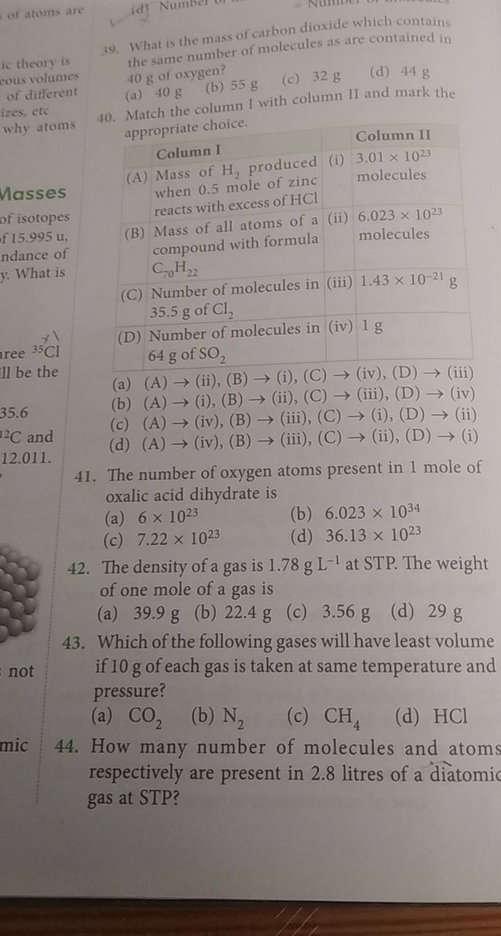 39 What Is The Mass Of Carbon Dioxide Which Contains The Same Number Of 39-what-is-the-mass-of-carbon-dioxide-which-contains-the-same-number-of
