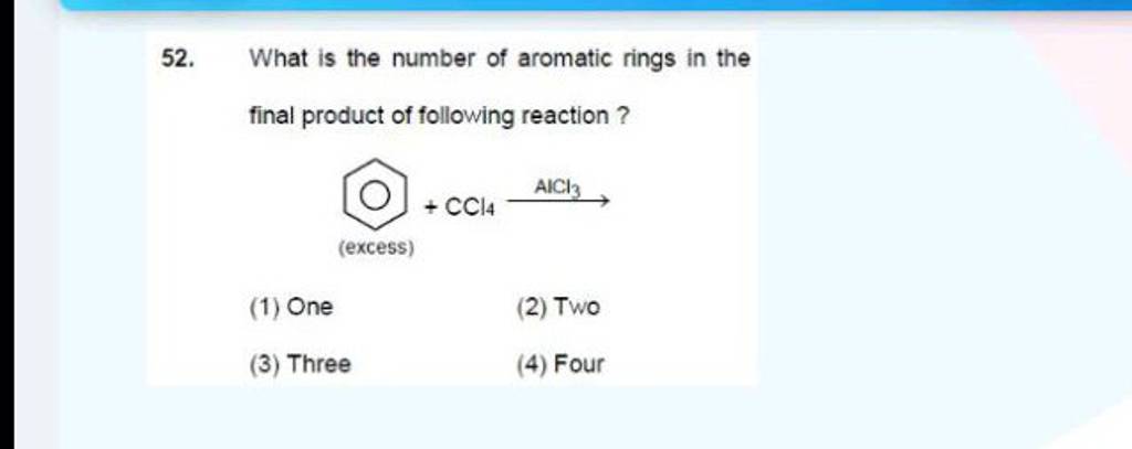 What is the number of aromatic rings in the final product of following re..